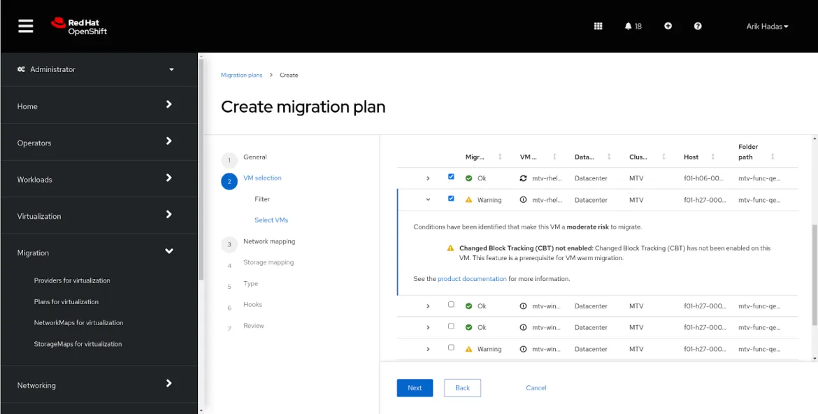 Migrate your virtual machines to OpenShift Virtualization using Migration Toolkit for ...
